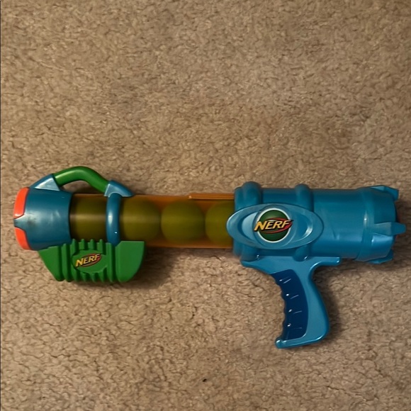 Nerf | Toys | Nerf Blue And Green Ball Blaster | Poshmark